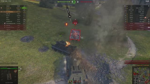 Мир танков /Взвод /Т-34 1941 г. / 4 фрага / Победа