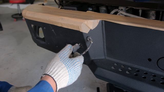 Установка бампера силового заднего BMS ALFA для УАЗ Патриот 2016-2024