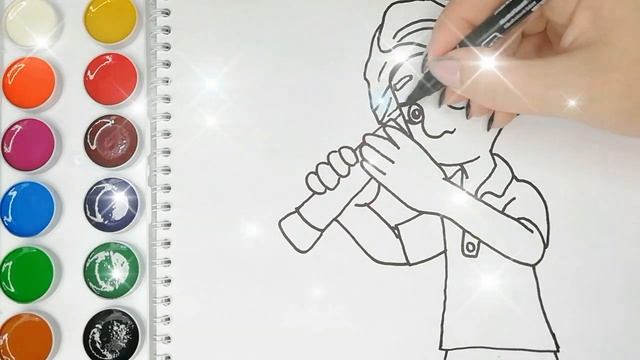 Раскраска для детей ФИКСИКИ. ДИМ ДИМЫЧ. Мультик-раскраска. Учим цвета.