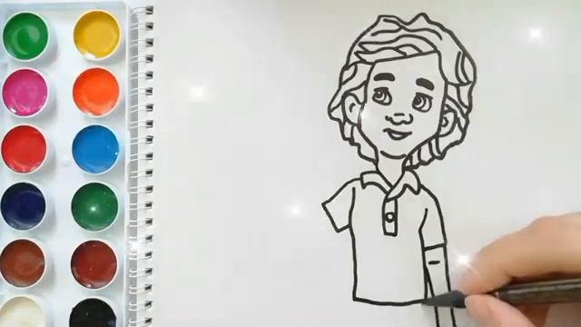 Раскраска для детей ФИКСИКИ. ДИМ ДИМЫЧ. Мультик-раскраска. Учим цвета.