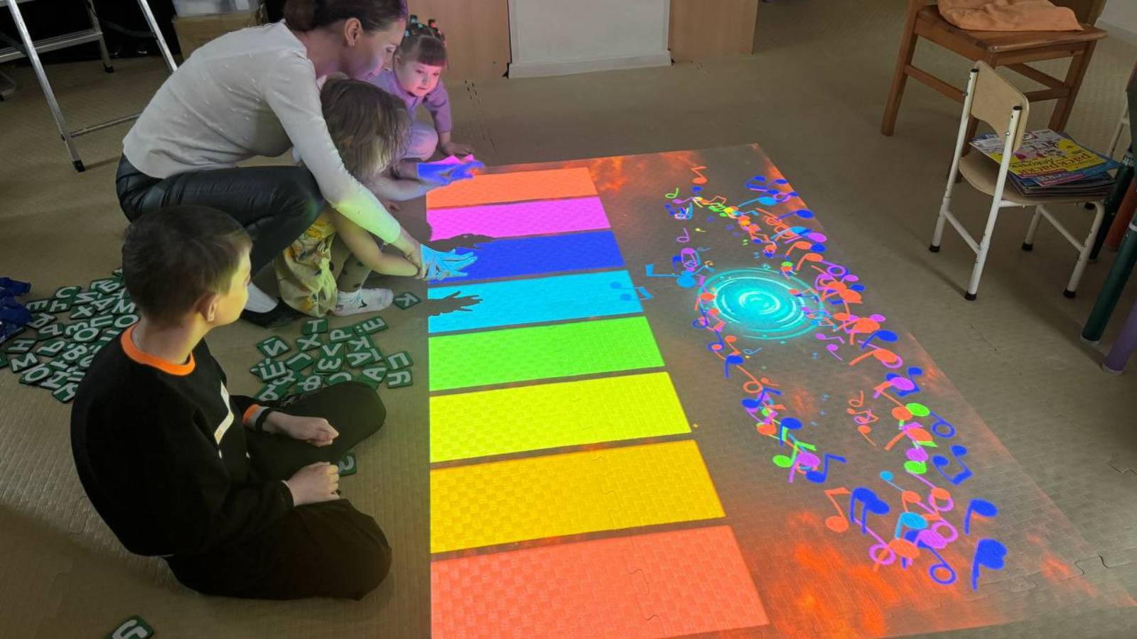 Интерактивный пол в группе кратковременного пребывания