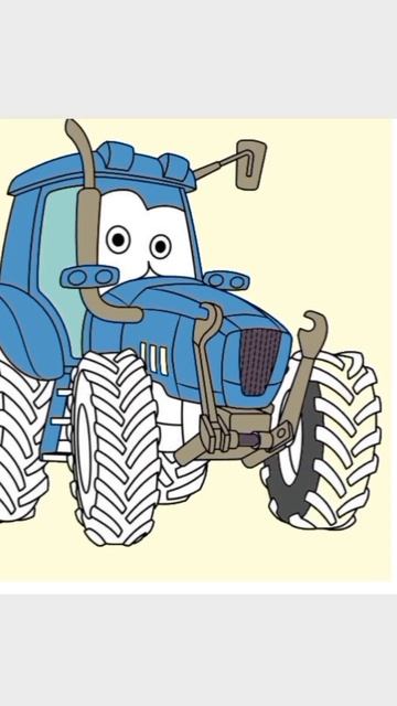 Раскраска для детей СИНИЙ ТРАКТОР.Мультик-раскраска.Учим цвета.   #drawing #раскраска #shorts