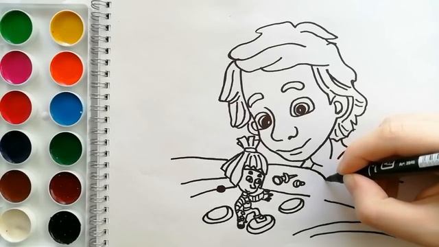 ФИКСИКИ. Раскраска. Учим цвета.