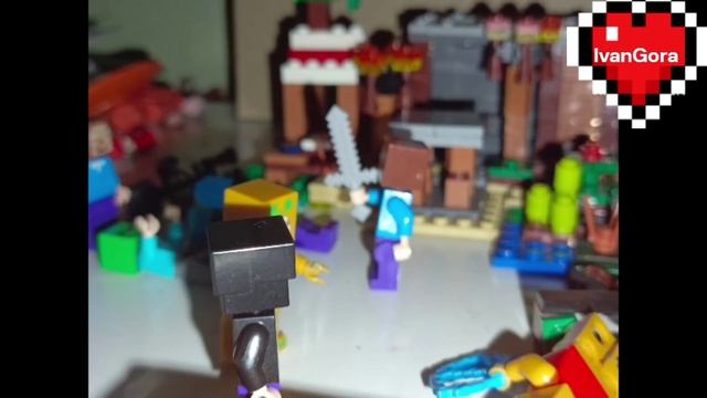 Грустная история деревни. 😢IvanGora  Minecraft и Lego Minecraft