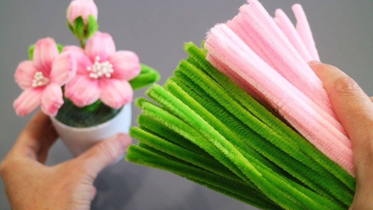 НЕЖНЕЙШИЕ ЦВЕТЫ из ПРОВОЛОКИ в ГОРШОЧКЕ! 🌸