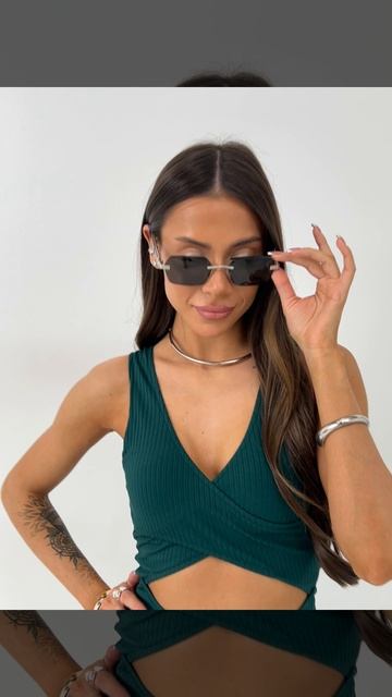 Солнцезащитные очки "Love TW Green"  с деревянными дужками от Timbersun c поляризацией #sunglasses