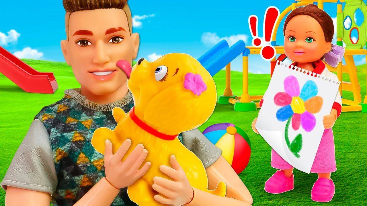 Кен и Штеффи готовят сюрприз для Барби! Игры в куклы в видео для девочек
