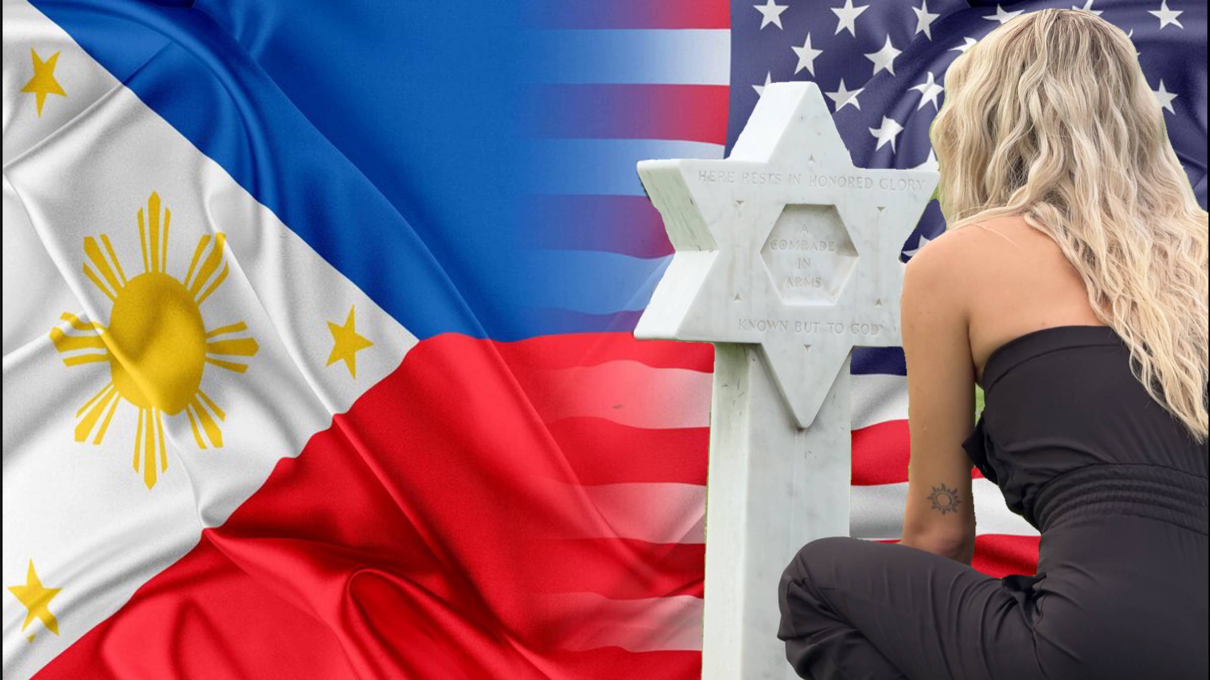 Американское мемориальное кладбище в Маниле 2025. Кресты из итальянского мрамора, мозаика и флаги.