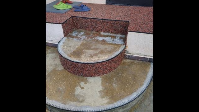 Крыльцо из каменного ковра компании Flexline.