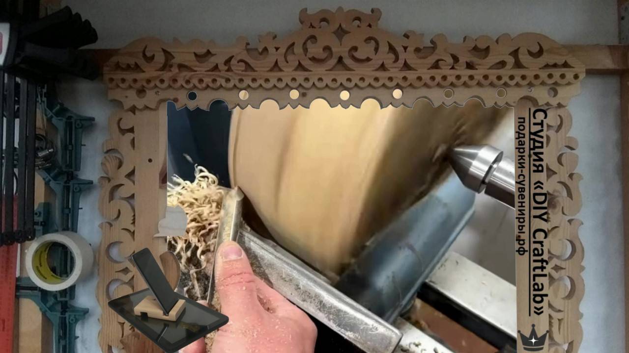 Вытачиваем на токарном станке деревянную тарелку  в столярной мастерской / Сувенир-подарок из дерева