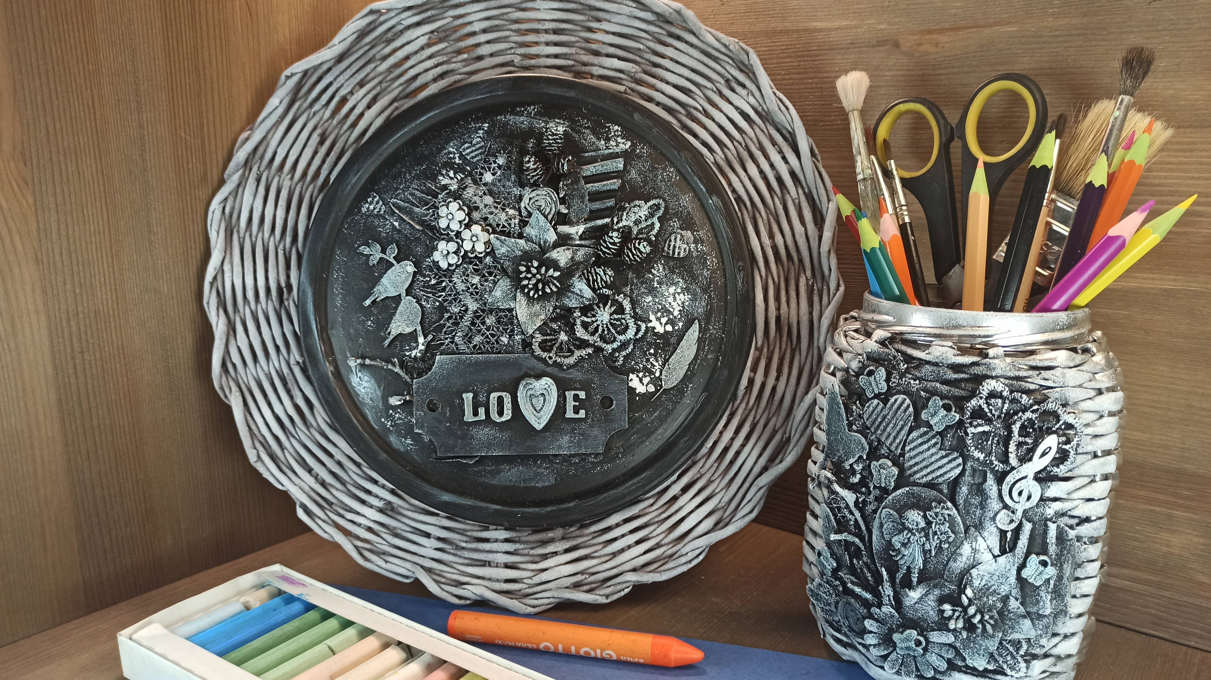 Декор своими руками в технике микс-медиа. Стиль где смешиваются разные материалы и техники!