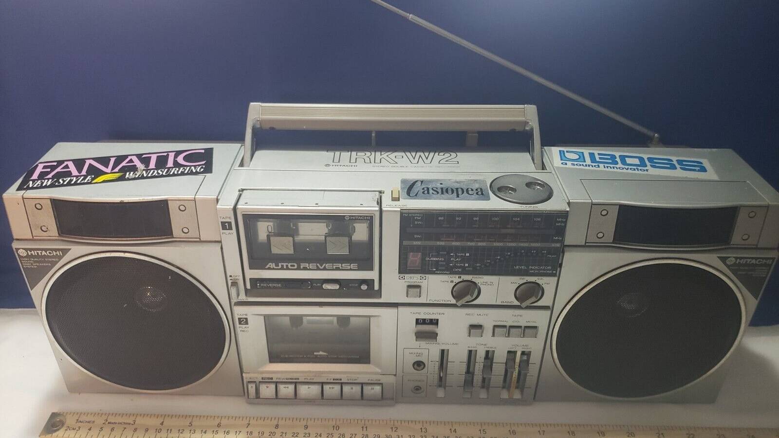 Hitachi TRK-W2 Boombox 80-х годов, съемный кассетный плеер Walkman-Япония-1983-год