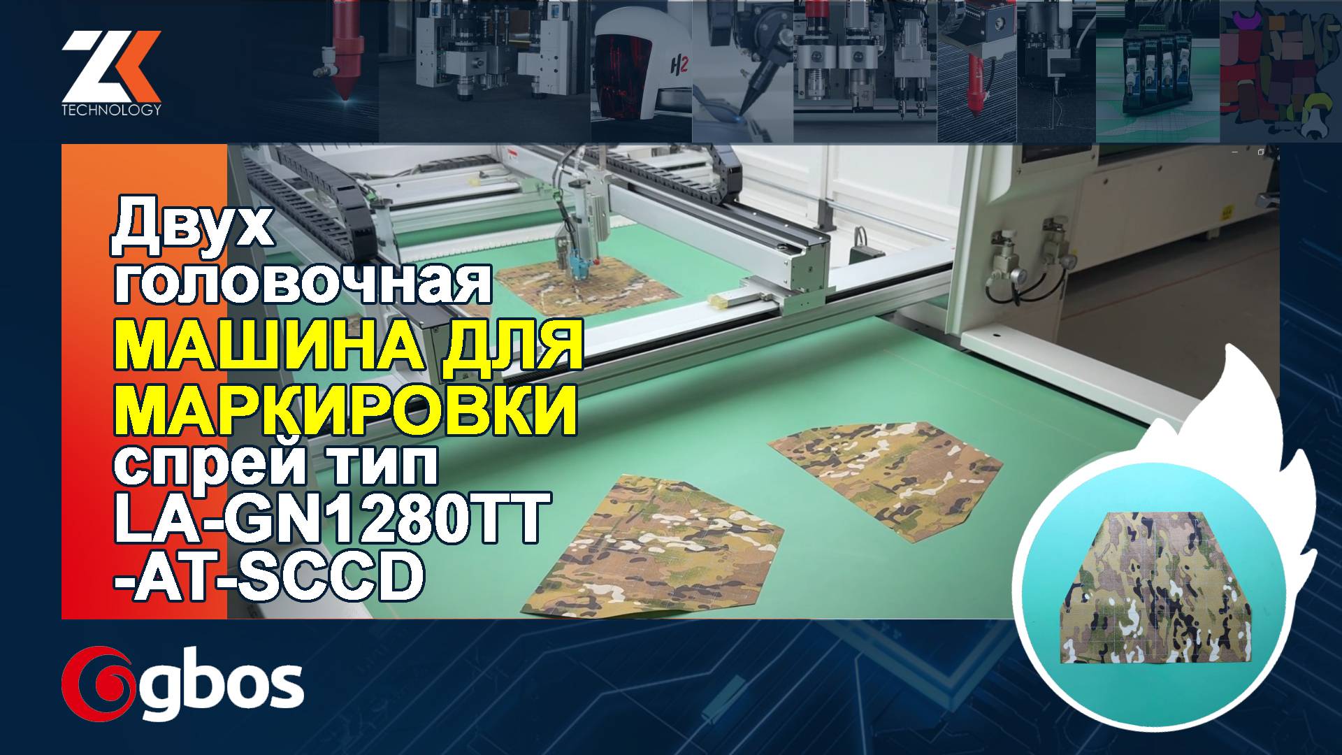 Интеллектуальная маркировочная машина спрей типа с двумя головками GBOS модель LA-GN1280TT-AT-SCCD