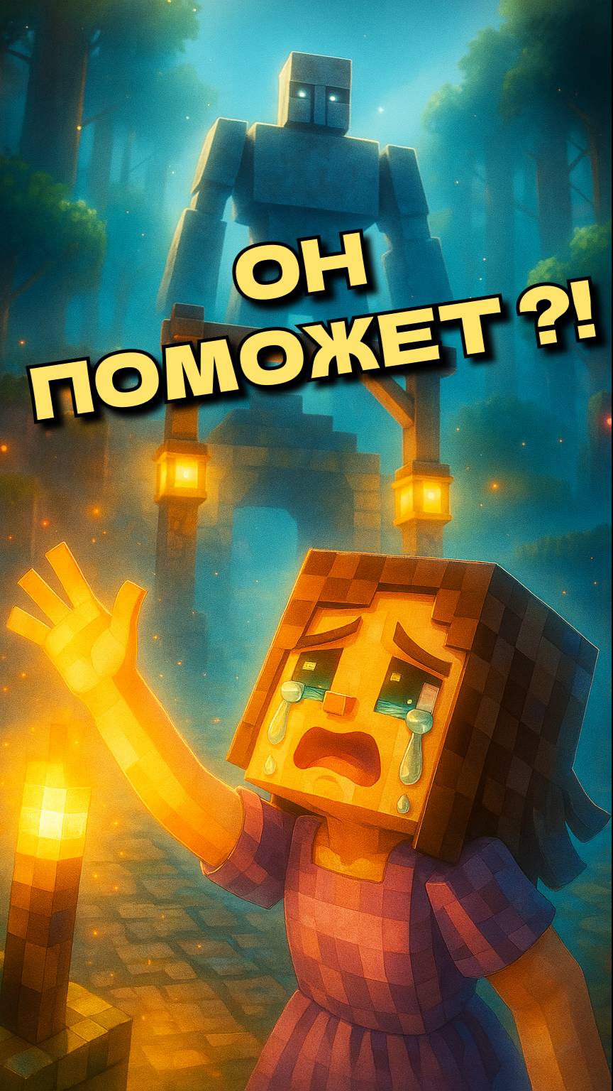 Майнкрафт видео | Cказка на ночь: Голем поможет ?!