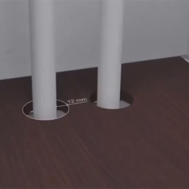 Как правильно сделать отверстия под трубы в ламината .