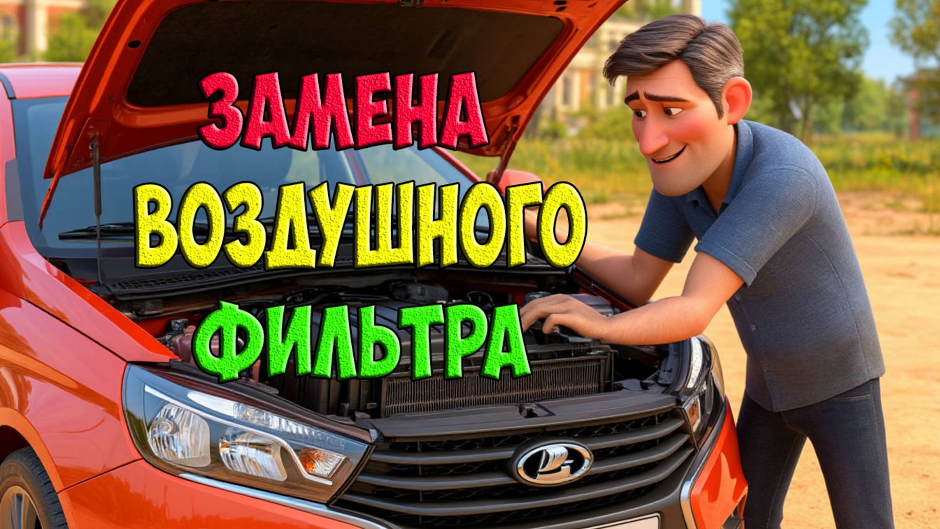 Как поменять воздушный фильтр двигателя Лада Веста