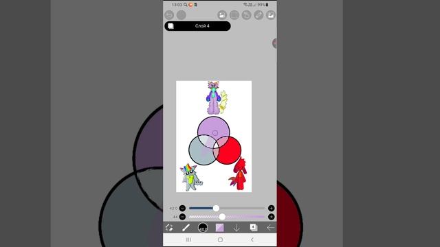 Mix a color with paint,cute critters