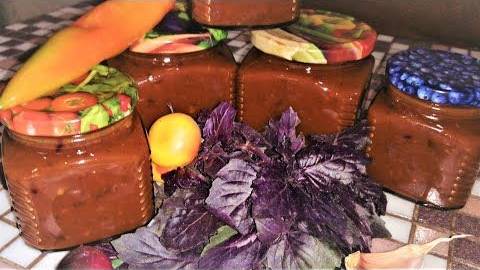 Соус из Сливы с Базиликом/Сливовый Кетчуп/Рецепт Домашнего Соуса на Зиму/(0+)