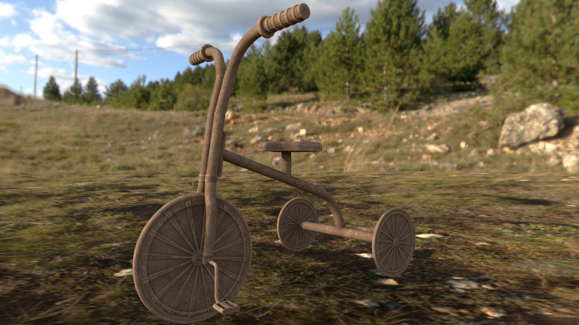 6) Моделирую детский велосипед (испрвление ошибок, Bake)