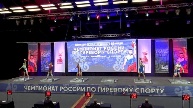Чемпионат России 2025 Рывок гири до 95 кг Турищев, Кирюхин