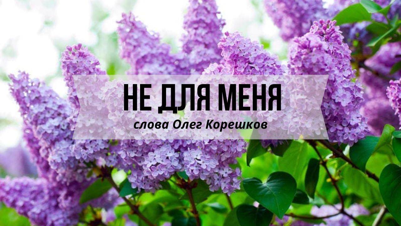 Не для меня (слова Олег Корешков)