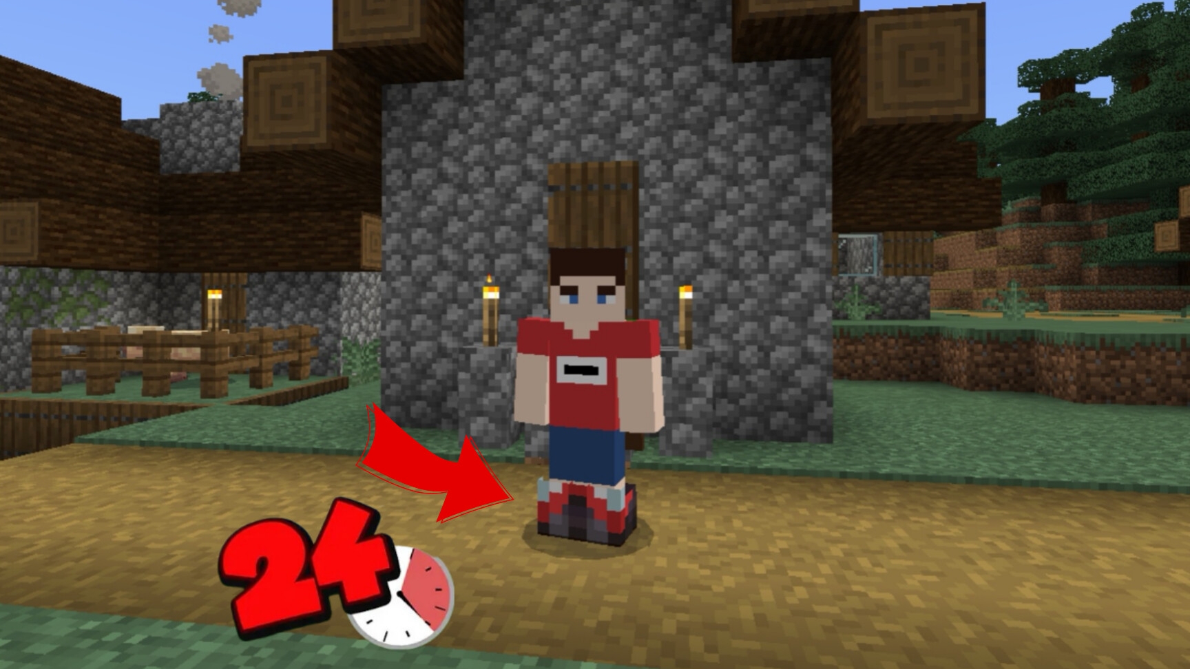 Я провел 24 часа на ботинках двойного прыжка в Майнкрафте | ManeLego minecraft