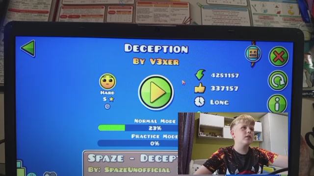 Прохожу уровень в Geometry Dash "Deception" #1