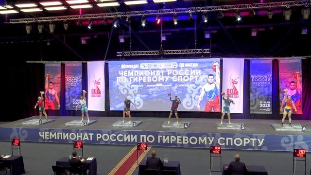 Чемпионат России 2025 Рывок гири до 78 кг Квашнин Степанов