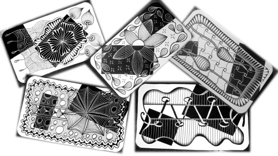 Закладки-открытки в смешанной технике