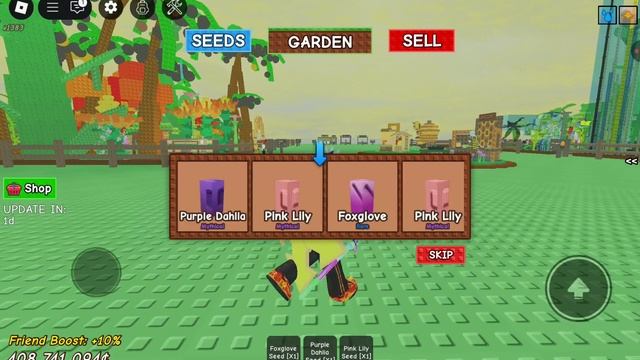 открываю 6 цветочных паков в Grow a garden(я вернулся)