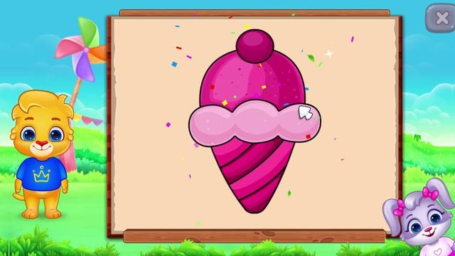 Обучаем малышей словам и цветам.