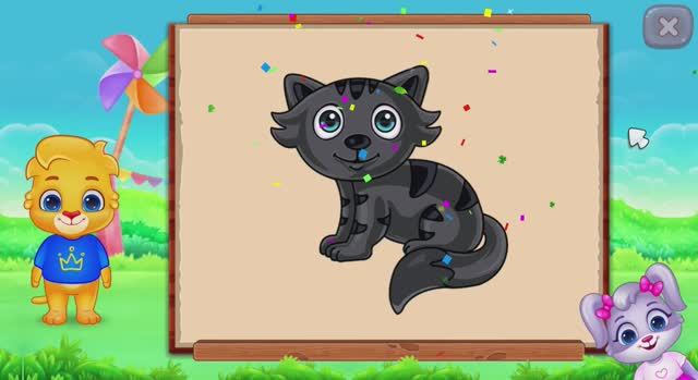 Обучаем детей словам и цветам.