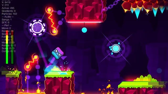 прохожу 21 уровень в геометри даш