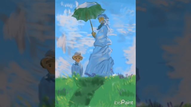 Рисунок на планшете huawei se 11 по мотивам картины Клода Моне