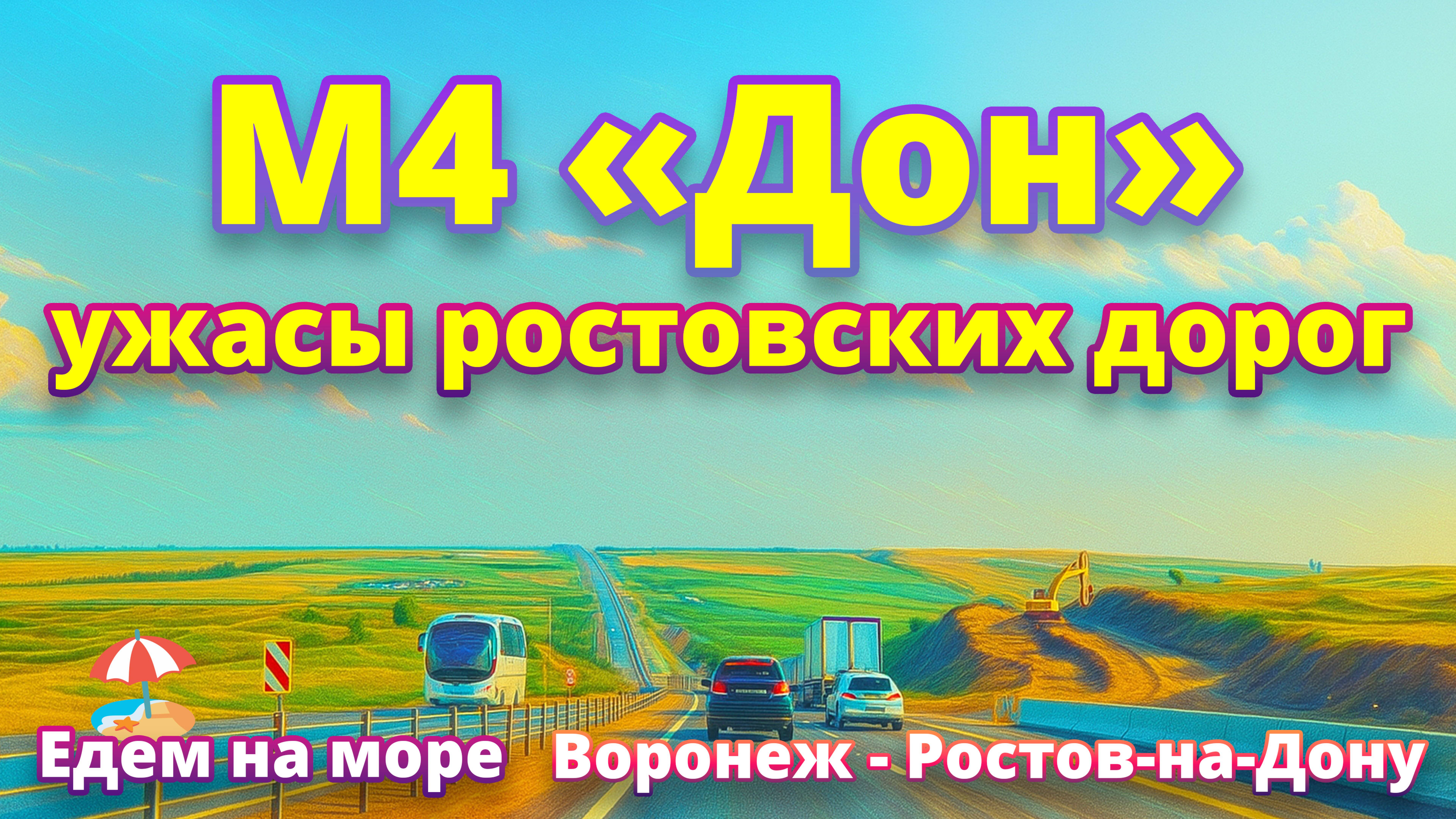 😱 УЖАС на трассе М4! Ростов нас встретил ямами и мухами 🛣️🐜