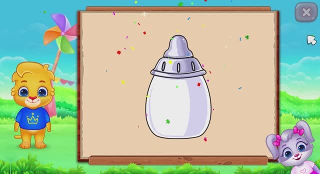 Обучаем детей словам и цветам.