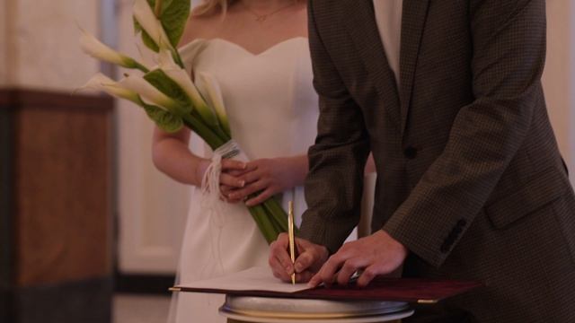 Роспись в ЗАГСе на северном речном вокзале. Выездная площадка дворца бракосочетаний №1 города Москвы