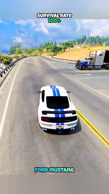 Миллиметры от аварии. BeamNG Drive - Реалистичные автомобильные аварии и погони и ДТП.