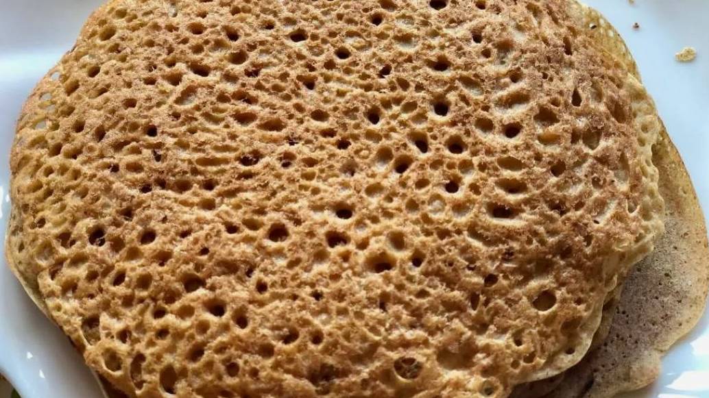 Блины из зеленой гречки.