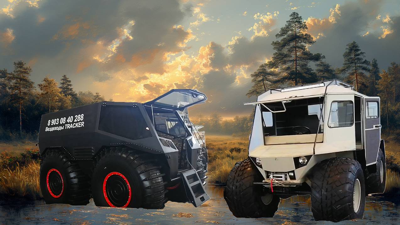 Вездеходы Кекур и Трекер - мечта охотник и рыболова!