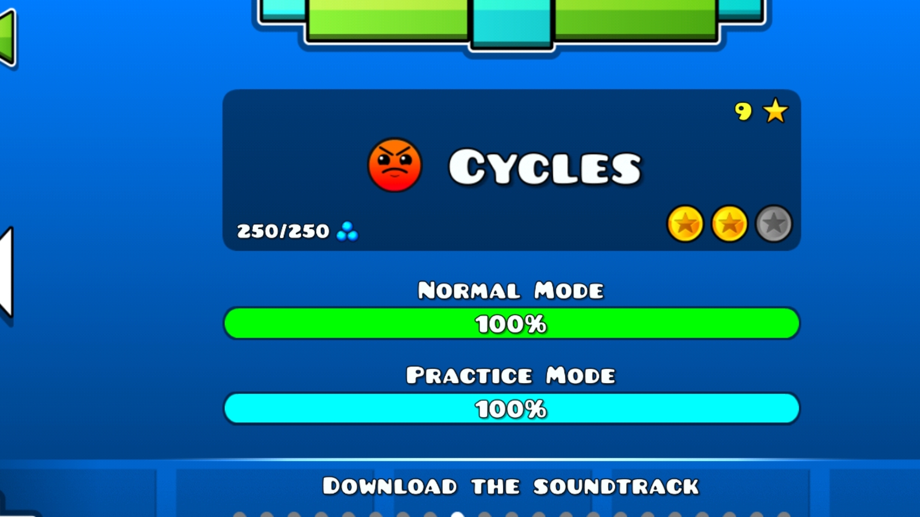 Прошёл cycles. Играю в geometry dash Lity.