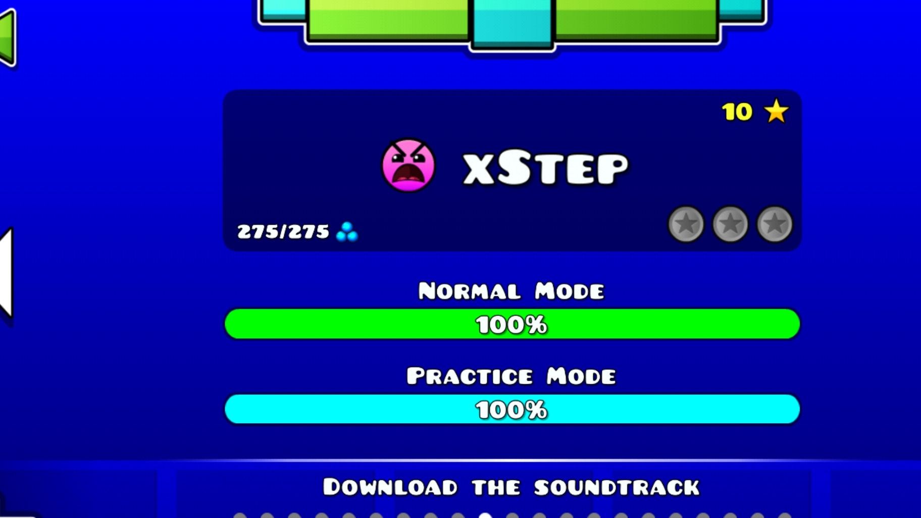 Прошёл xstep. Играю в geometry dash Lity.