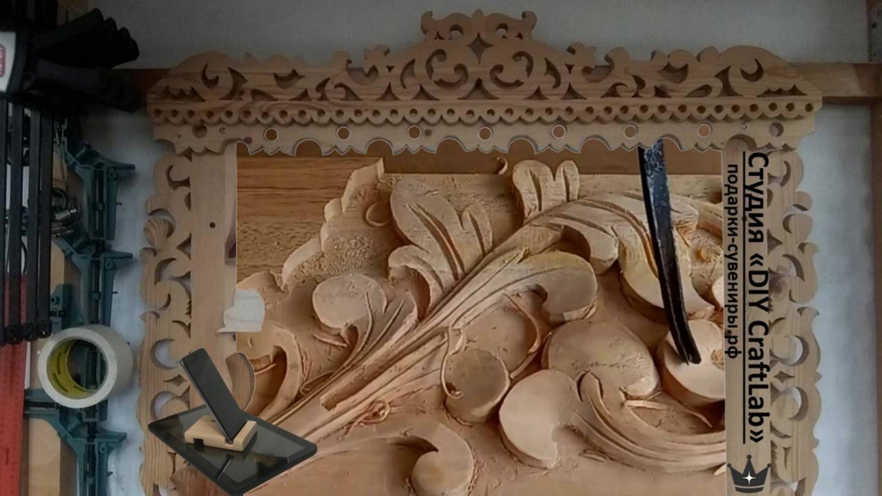 Вырезаем растительный декор в столярной мастерской / Сувенир-подарок из дерева в Хабаровске