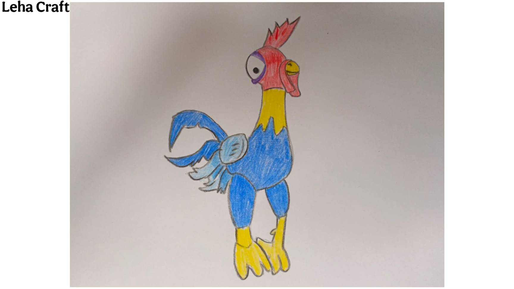 Рисуем Петуха Хей Хей поэтапно / Как нарисовать Хей Хей из Моана карандашом /как нарисовать Хей Хей