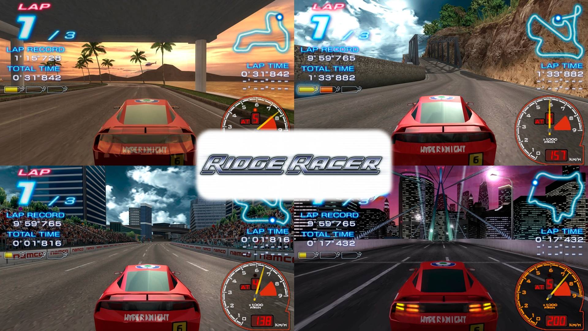 Ridge Racer (PSP) - Все Гоночные Трассы