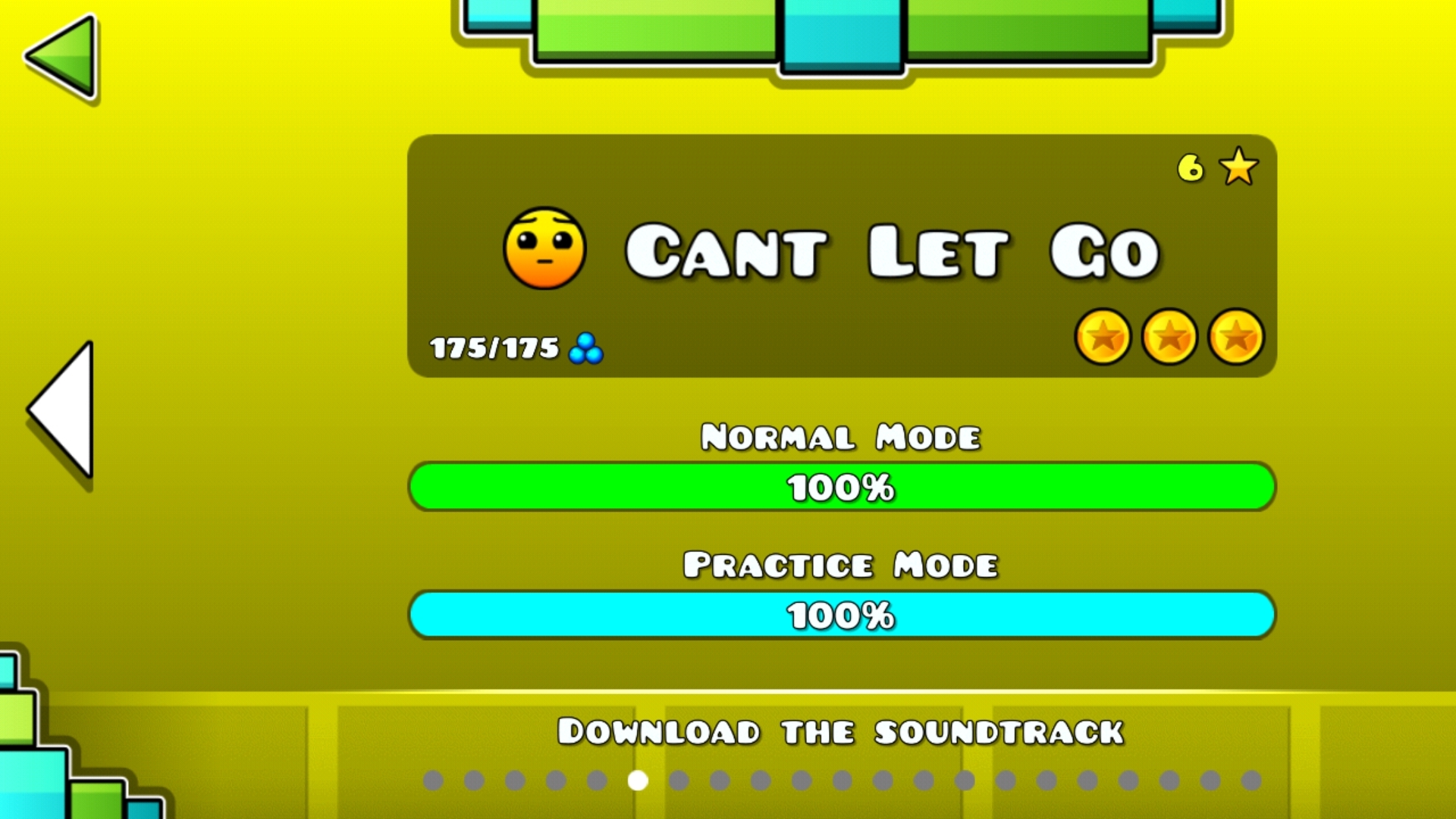 Прошёл cant let go. Играю в geometry dash Lity.