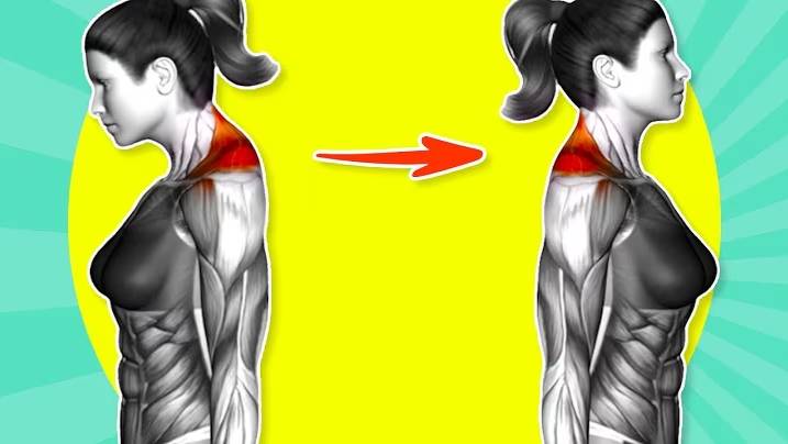 Быстро устраните горб на шее ➜ Простые движения в домашних условиях