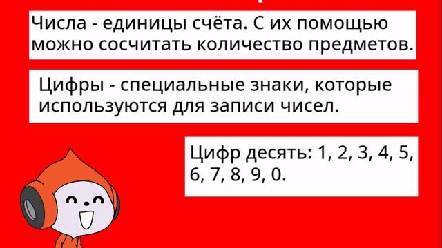 Математика 1 класс числа