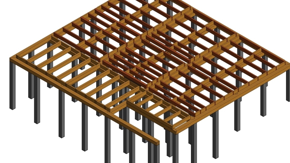 Как правильно установить балки пола в срубе.