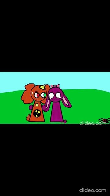 Pinki 02(Мой персонаж из Sprunki) Испугалась безобидного паука.